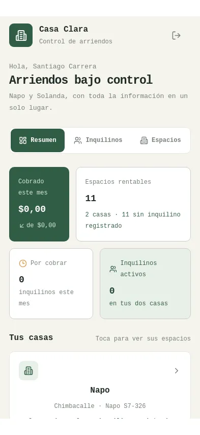 Inquilinos Control App