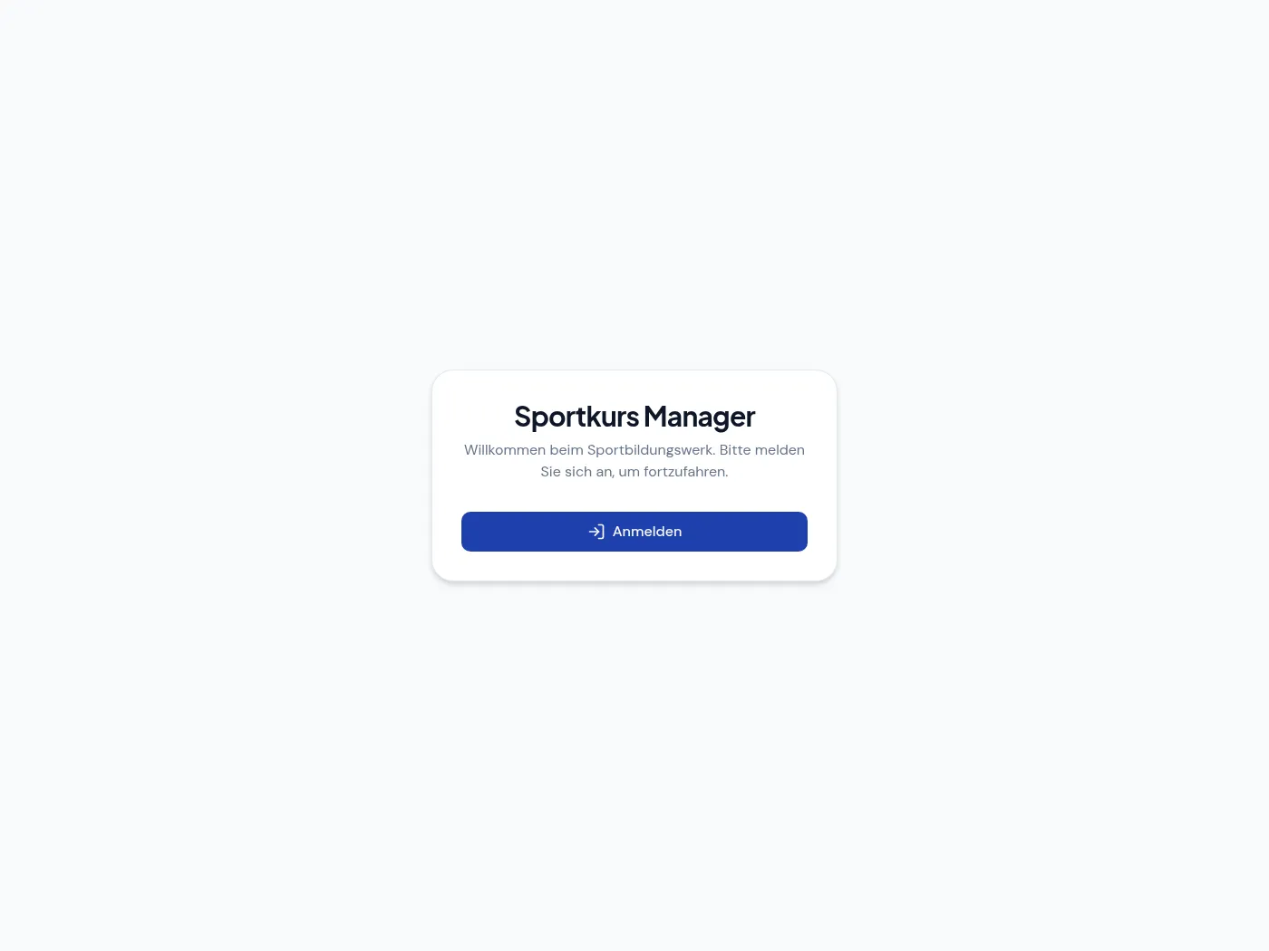 Sportkurs Manager