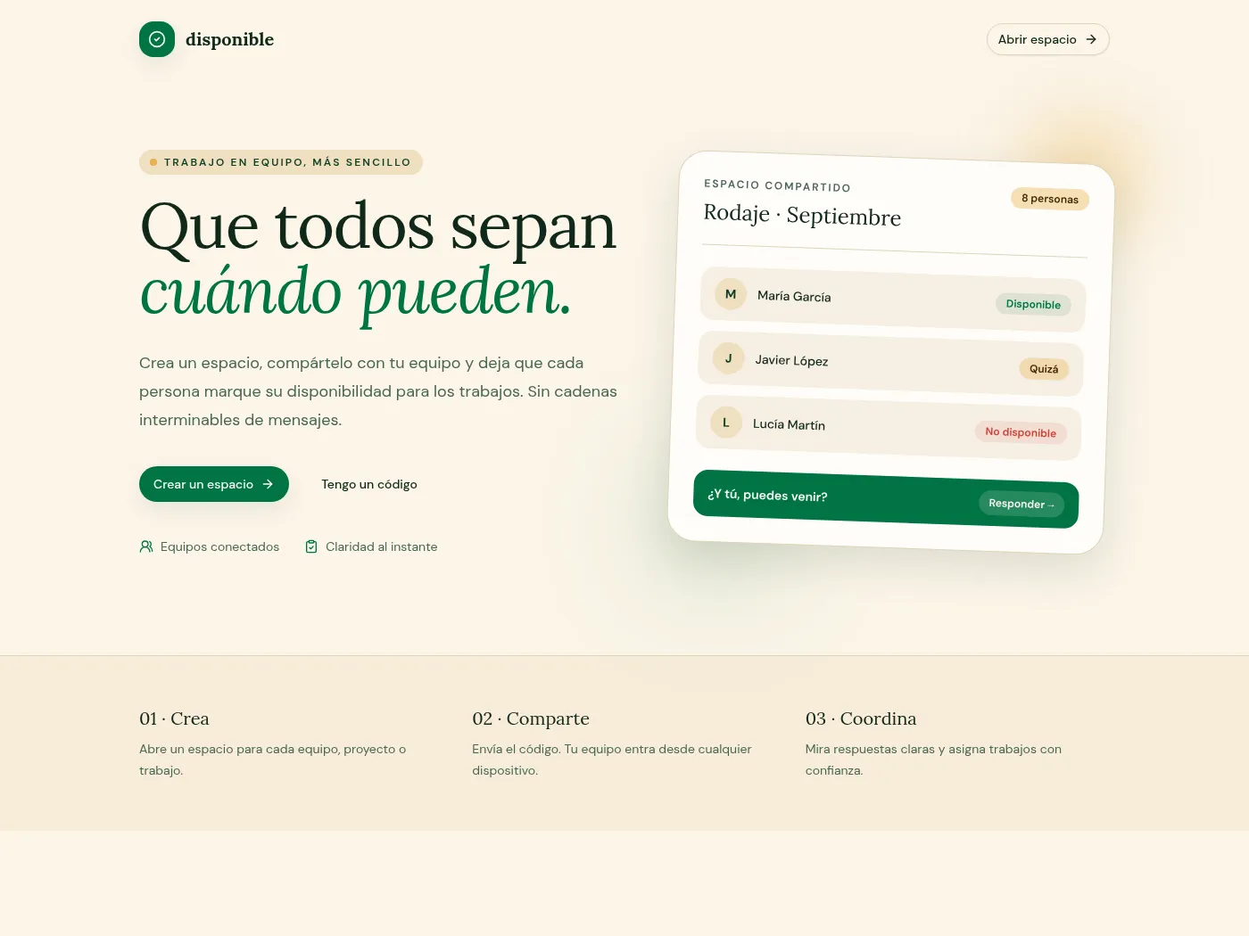 Disponibilidad Compartida