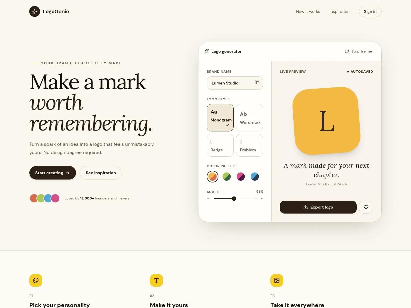 LogoGenie Web