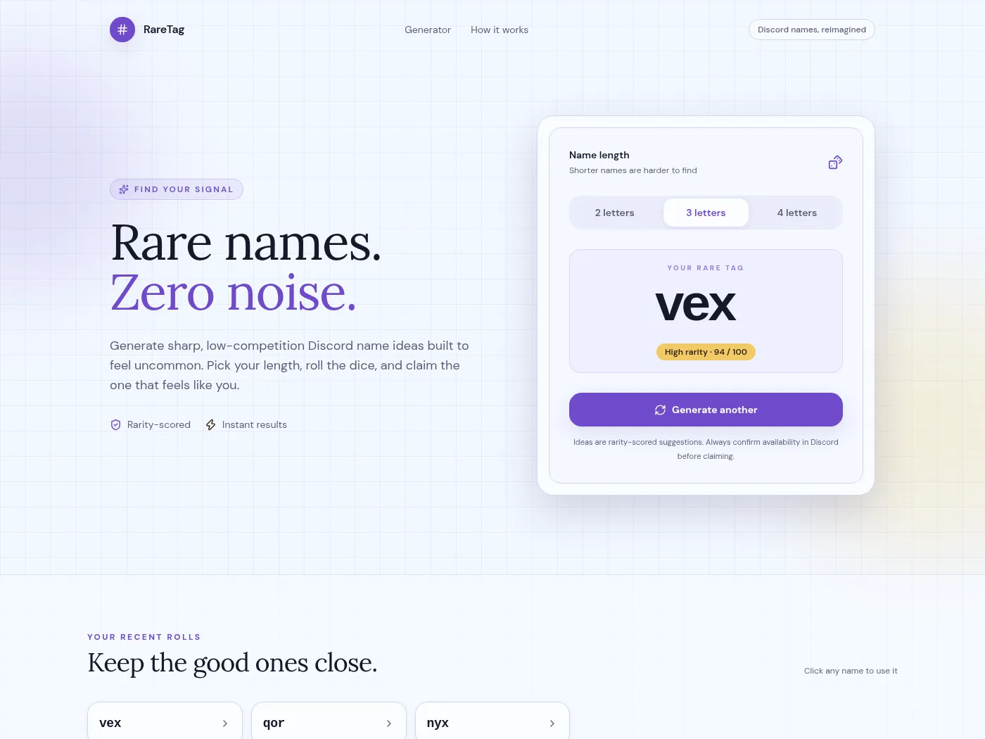 Rare Discord Name Generator