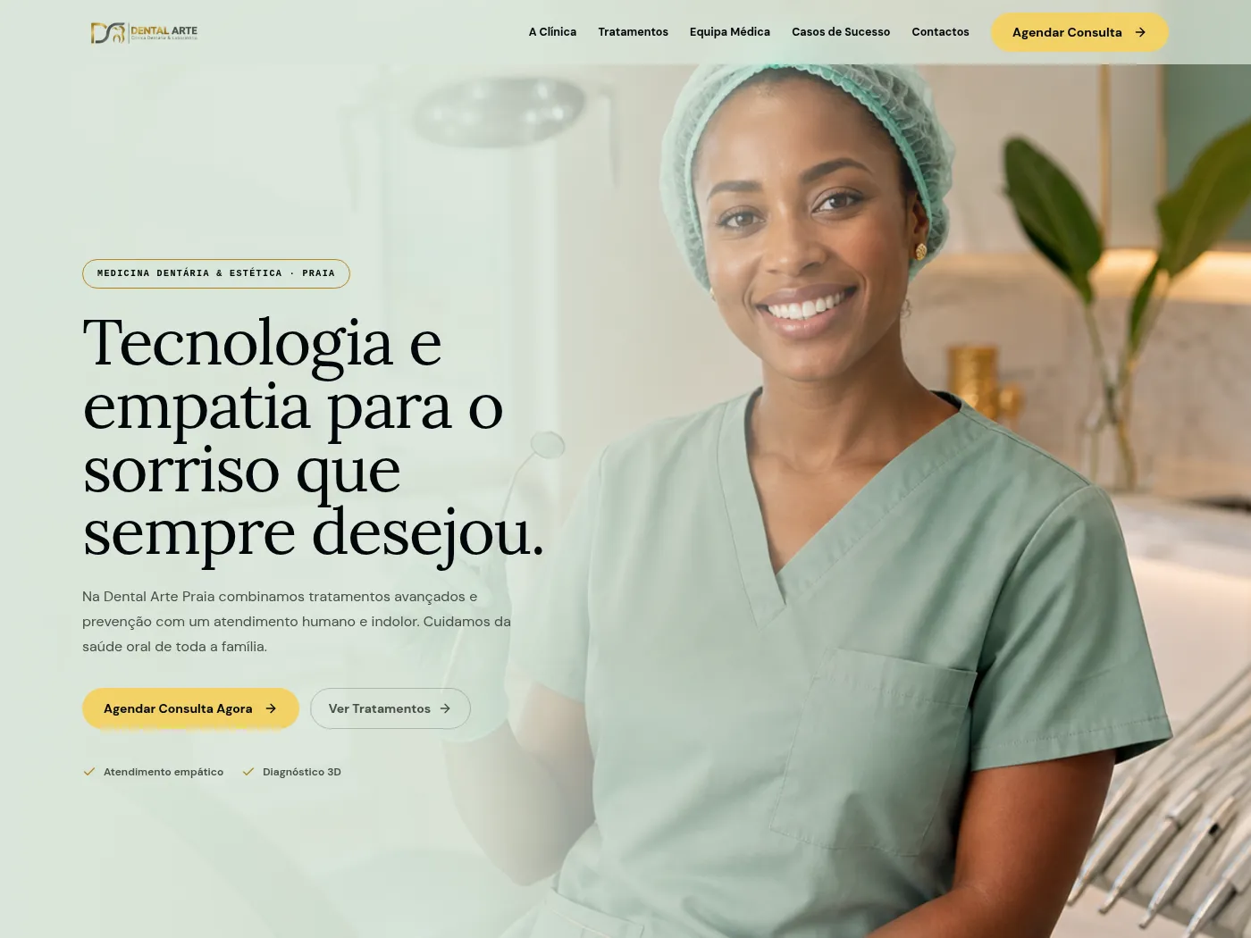 Dental Arte Praia Website