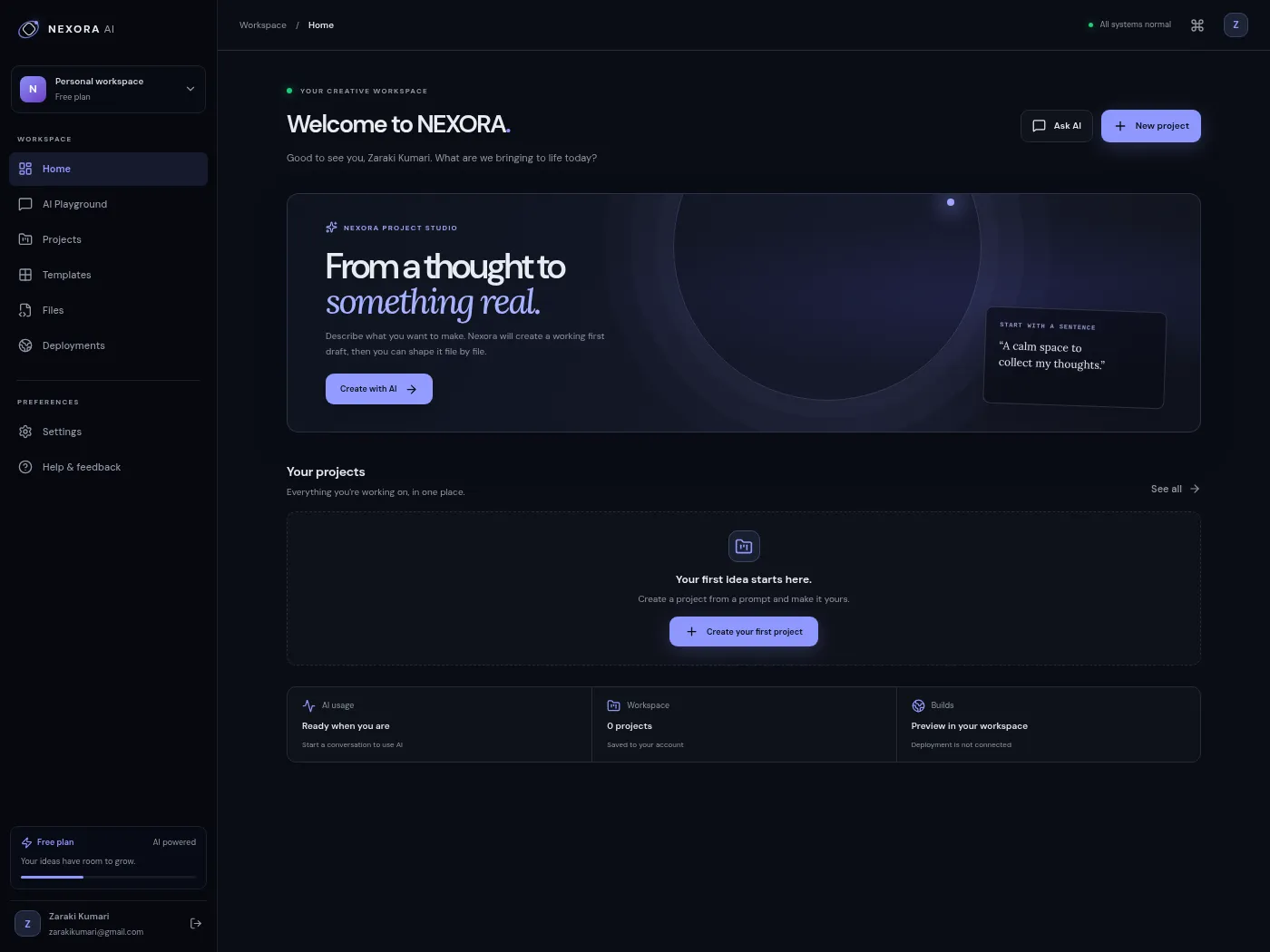 NEXORA AI Studio