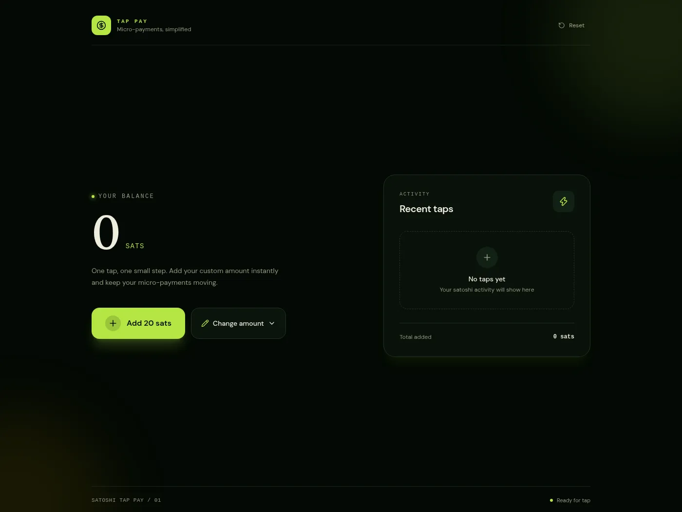 Satoshi Tap Pay