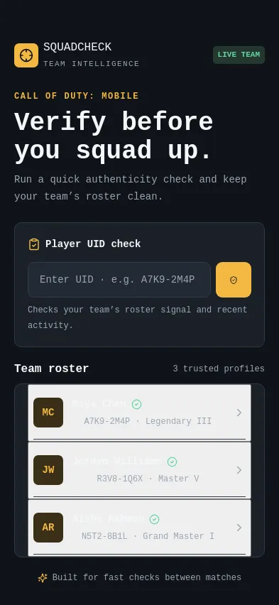 COD Mobile Checker