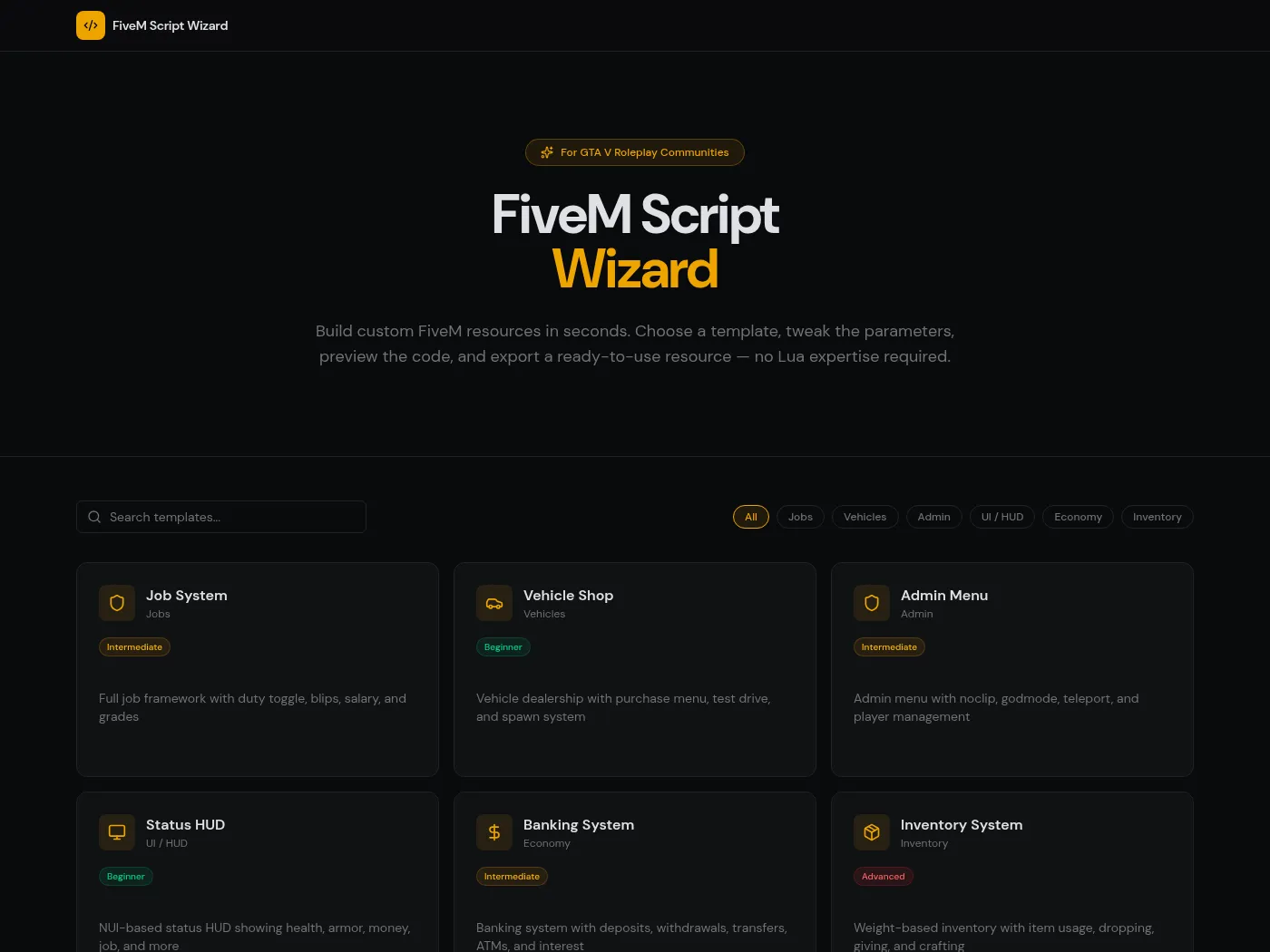 FiveM Script Wizard