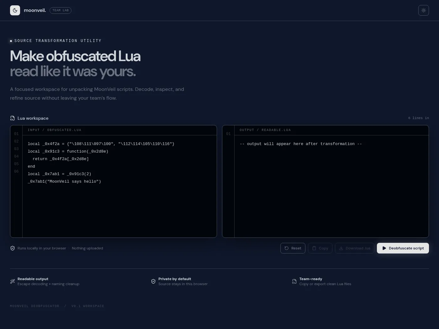 MoonVeil Deobfuscator