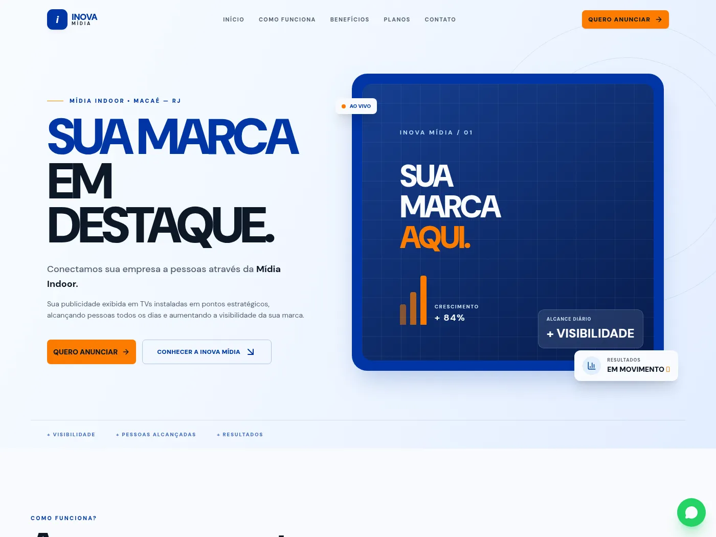 INOVA MÍDIA Landing Page