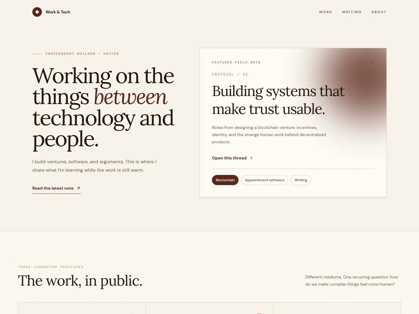 Work & Tech Blog