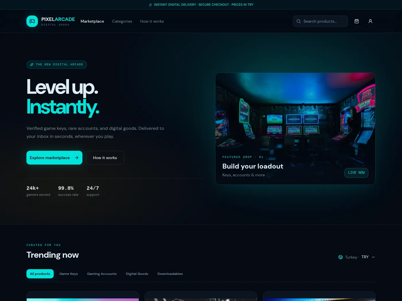PixelArcade Marketplace