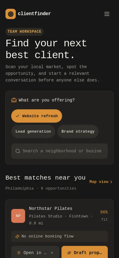 ClientFinder Mobile