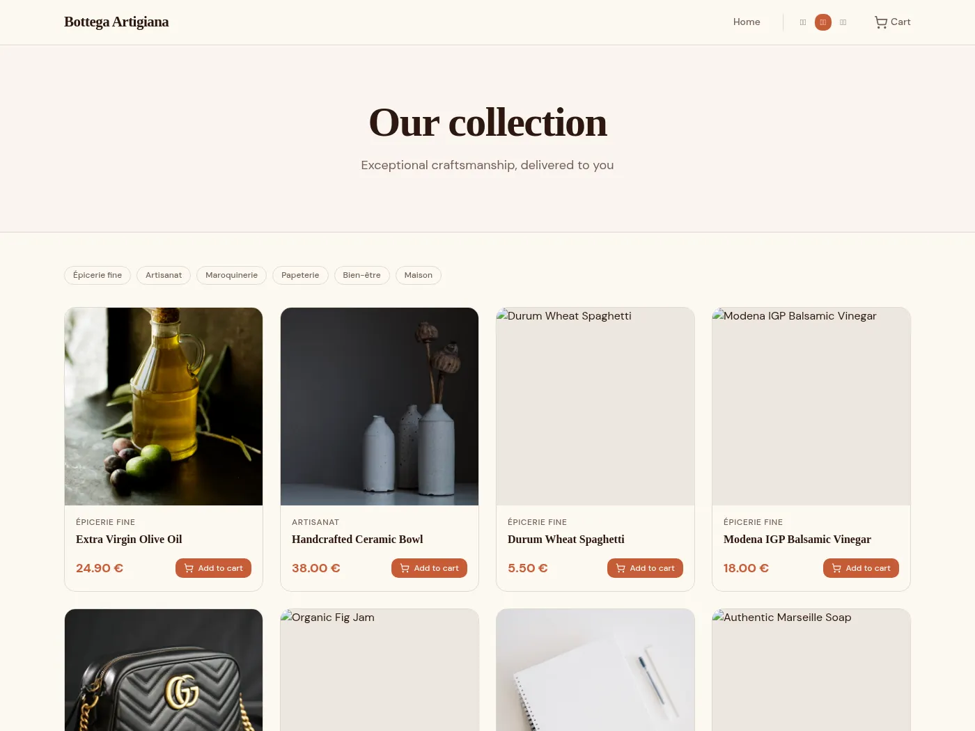 Boutique Multilingue JSON