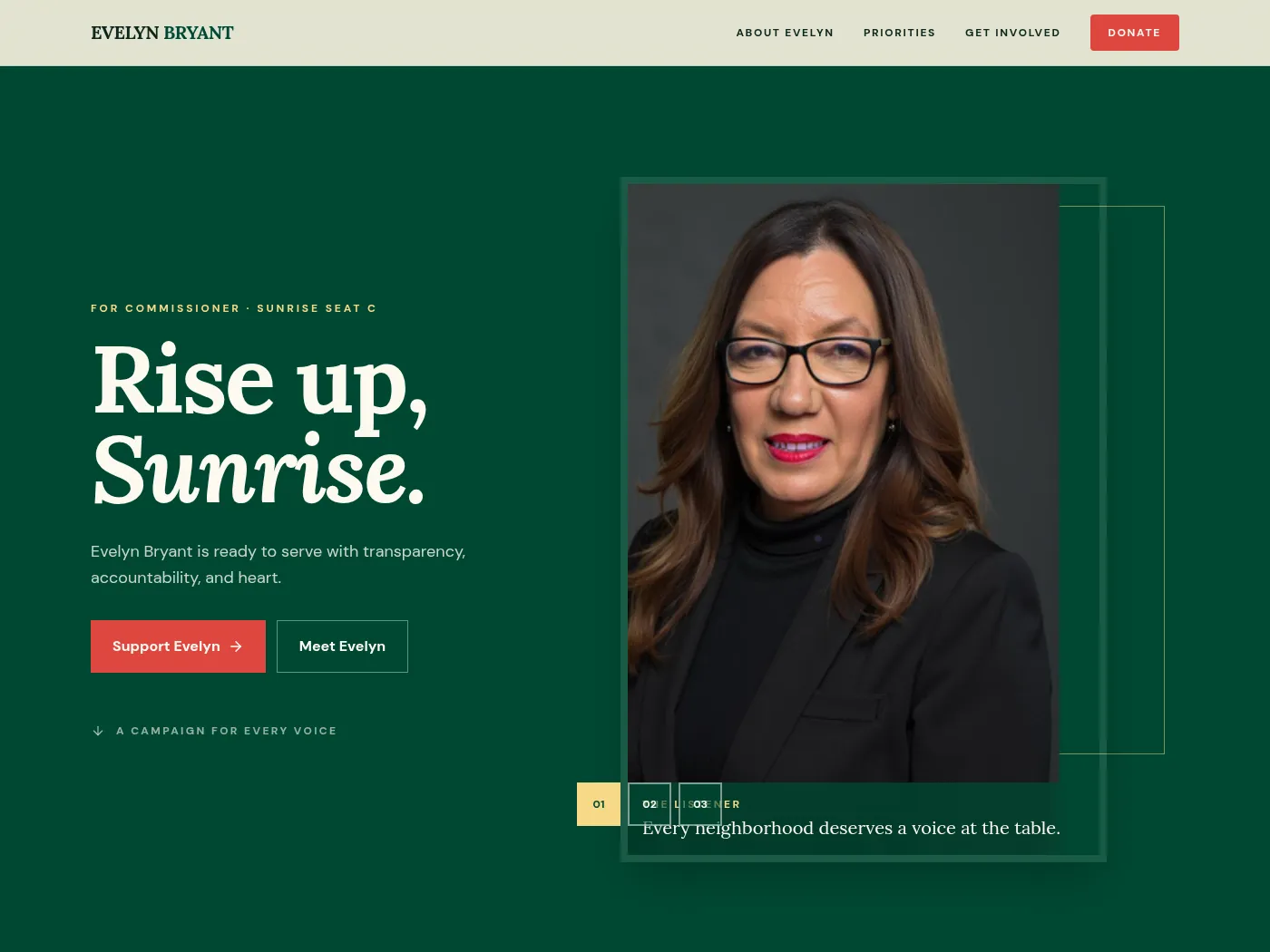 Evelyn Bryant Campaign Site