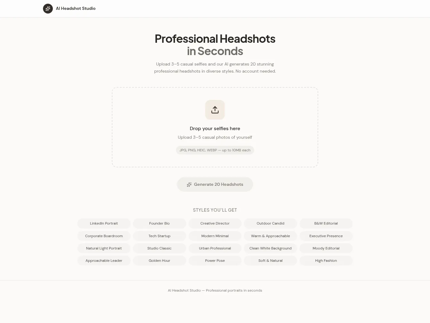 AI Headshot Studio