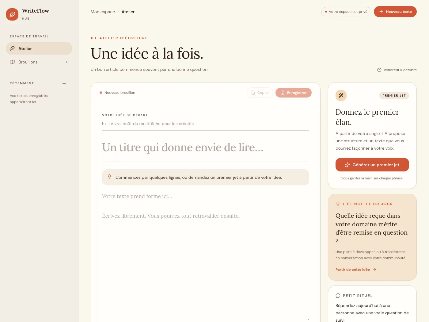 WriteFlow Hub