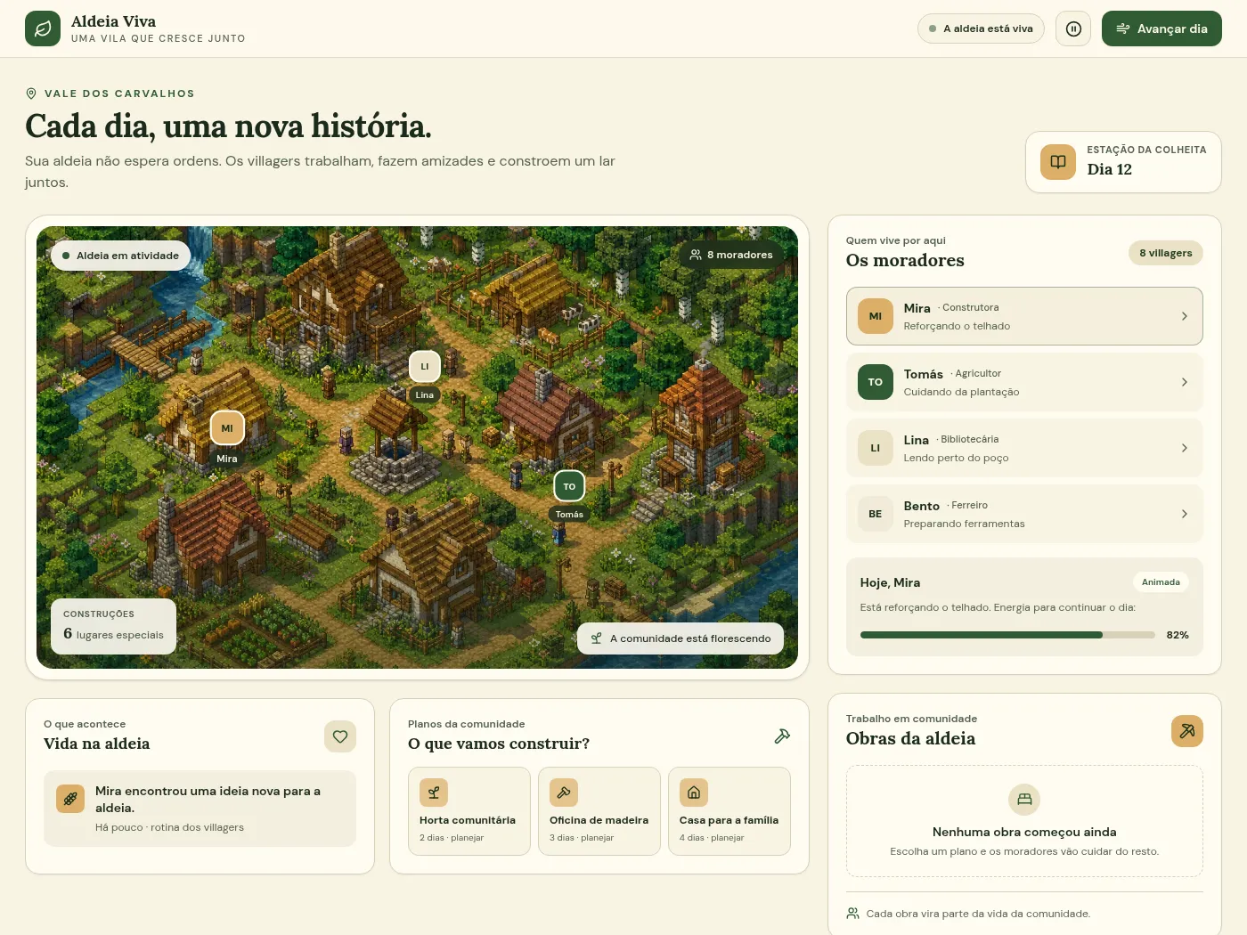 Minecraft Vida dos Vilagers