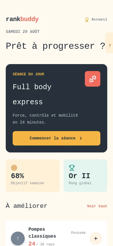 RankBuddy Mobile UI
