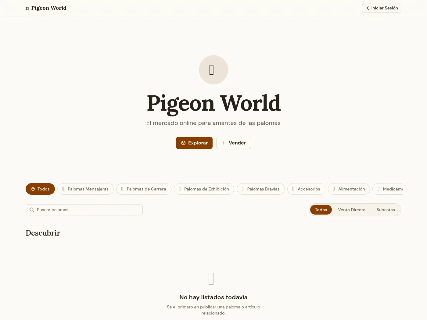 Pigeon World Marketplace