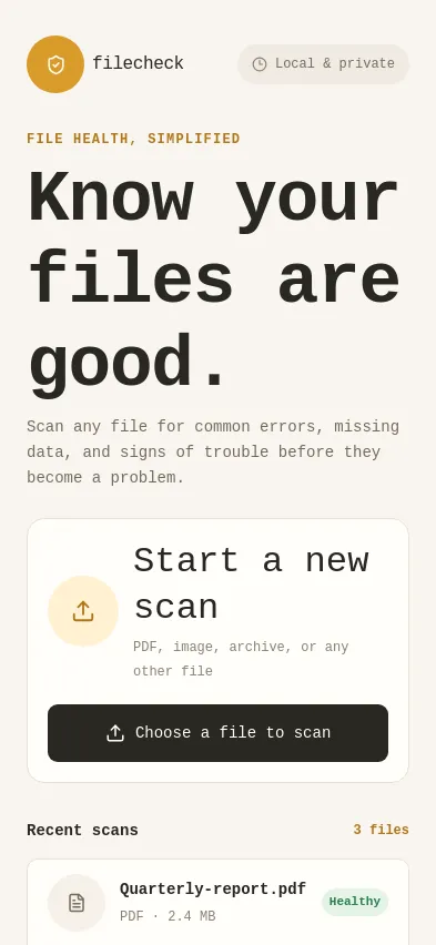 File Checker App