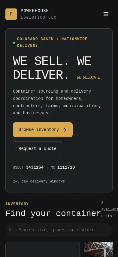 Powerhouse Logistics Mobile App