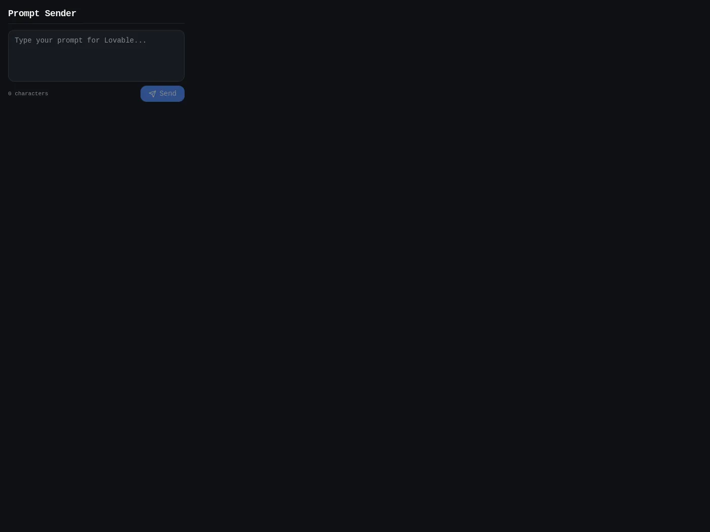 Lovable Prompt Sender