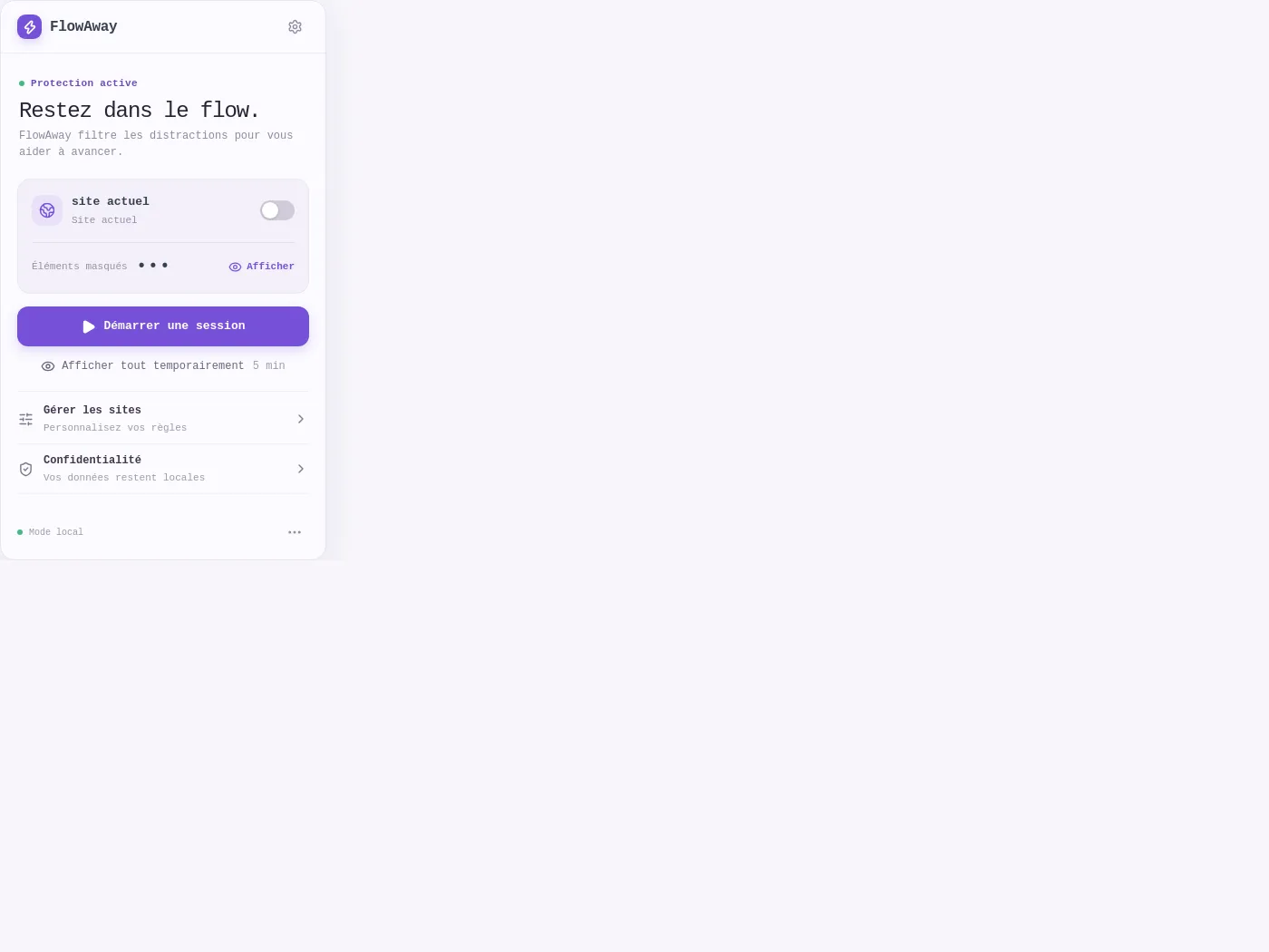 FlowAway Chrome Extension