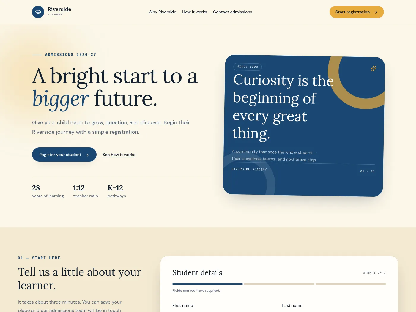 School Signup Portal