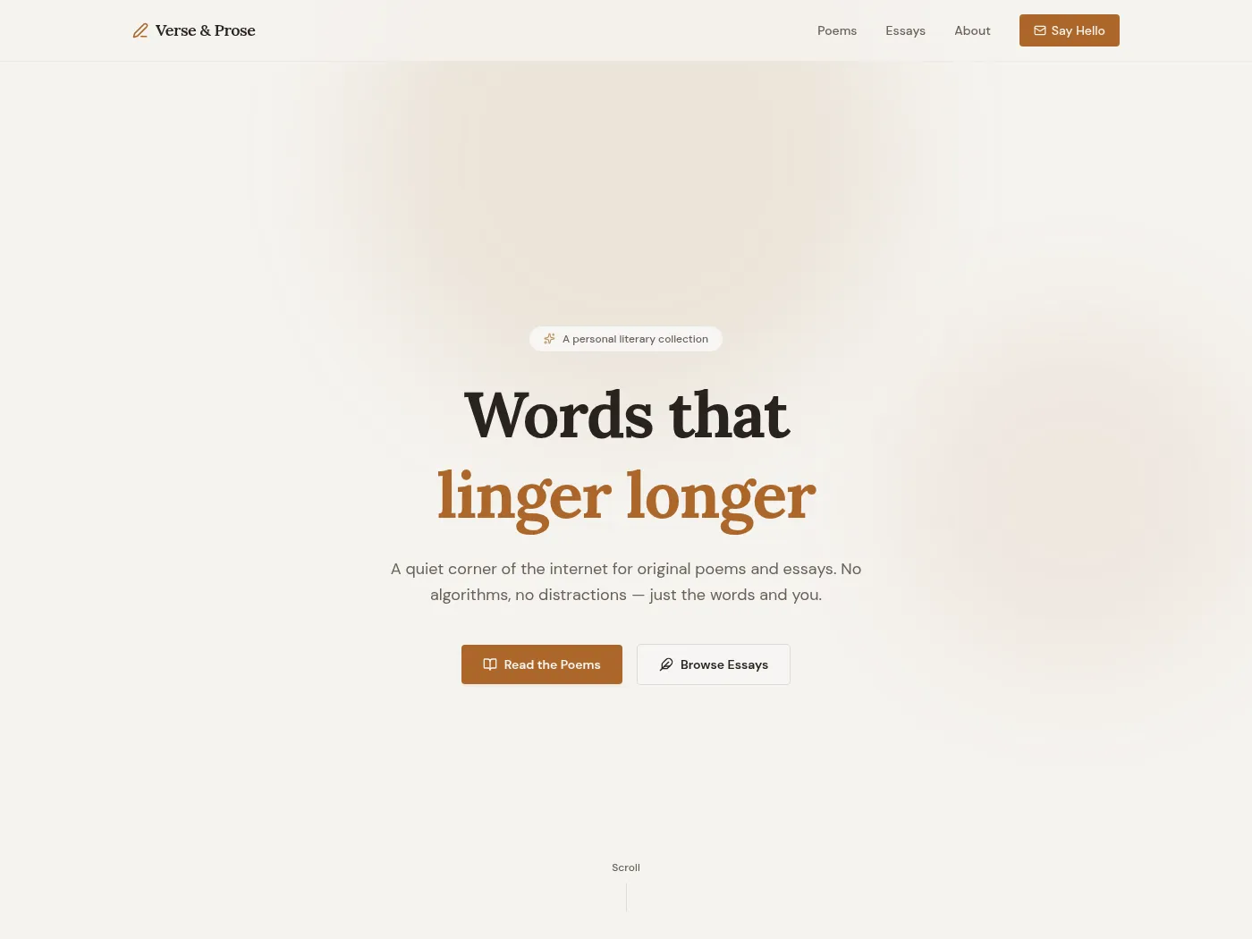 Verse & Prose Hub