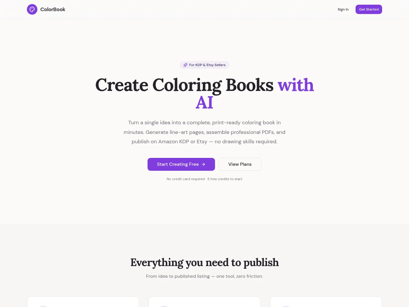 ColorBook SaaS Creator