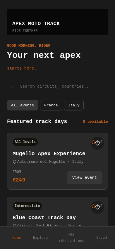 Moto Track app