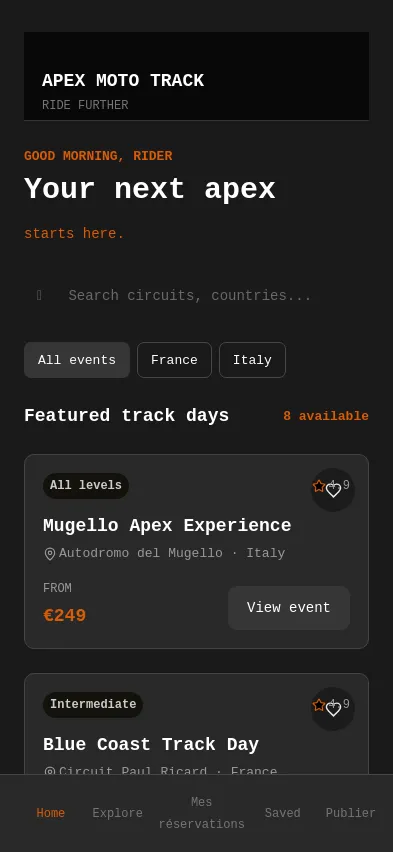 Moto Track app