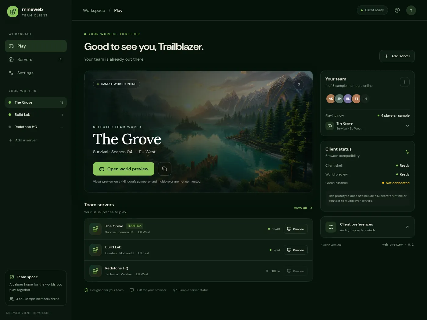 MineWeb Client
