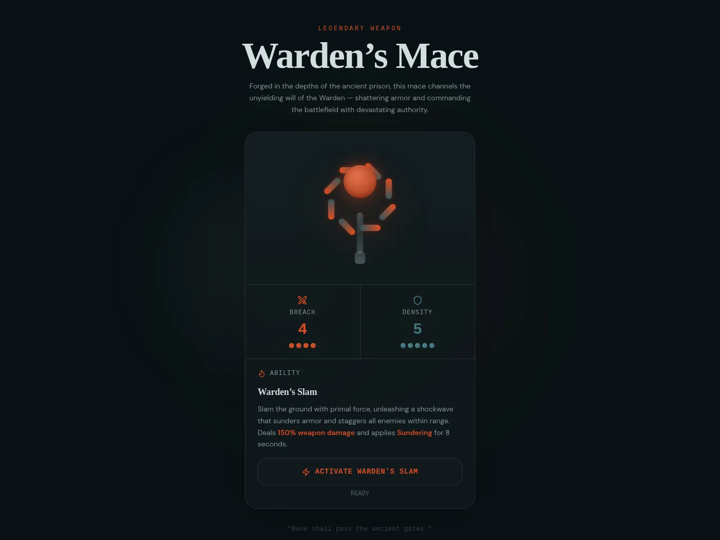 Warden Mace Generator