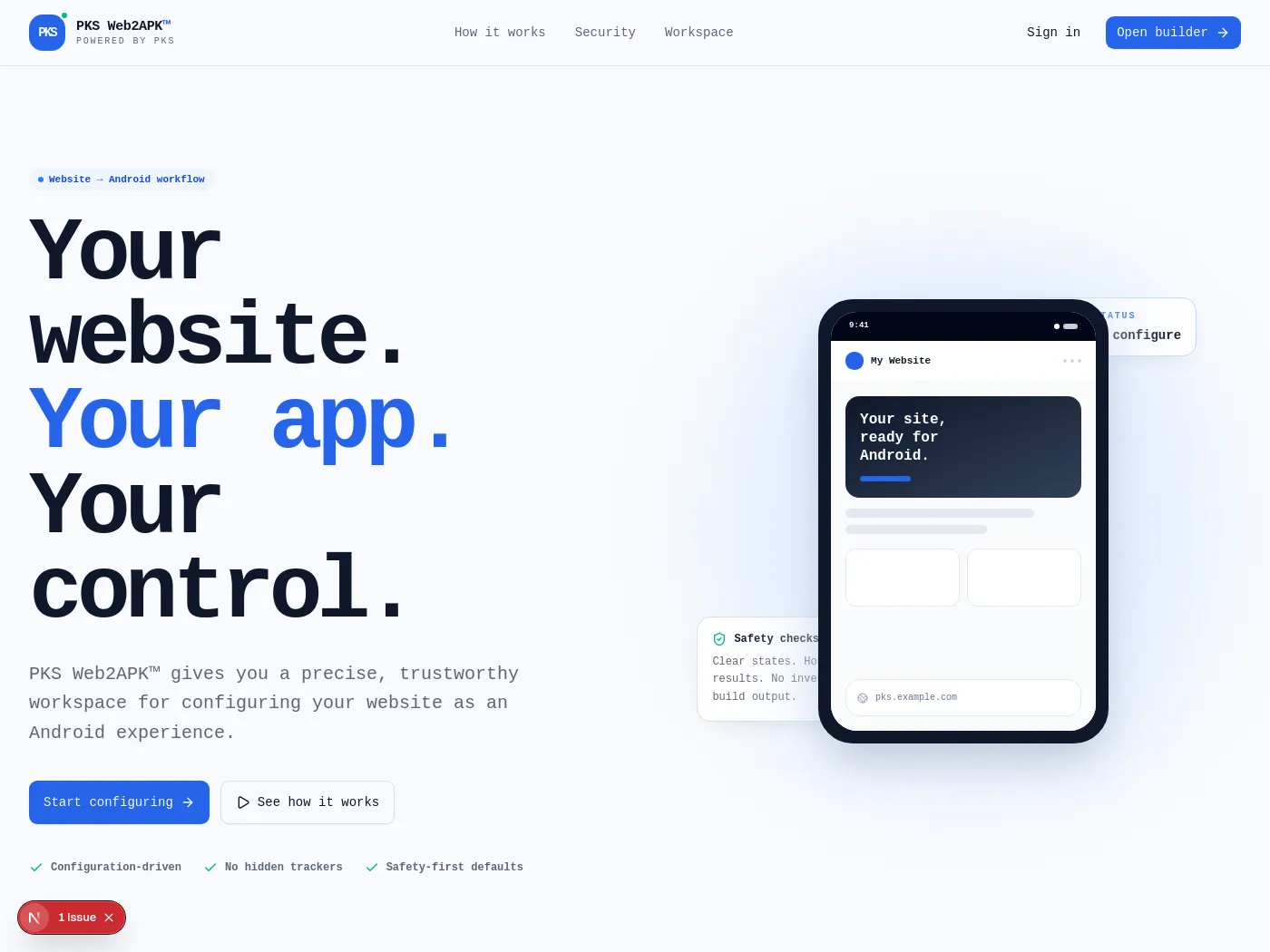 PKS Web2APK Platform