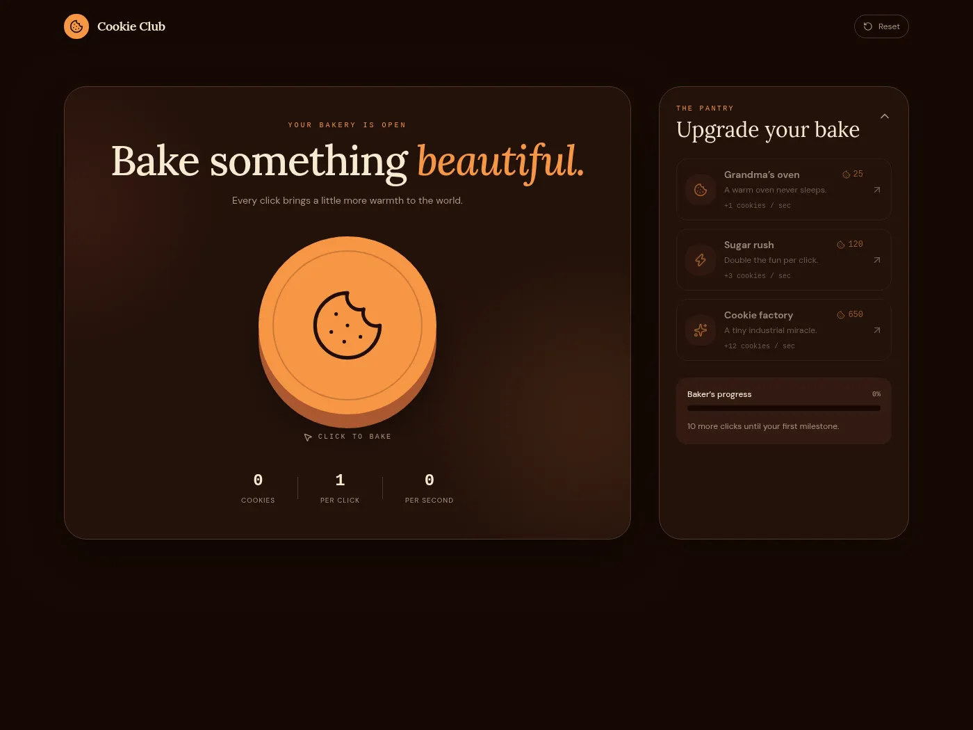 Cookie Clicker Reloaded