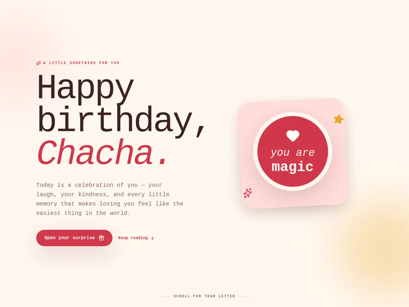 Sweet Birthday Surprise