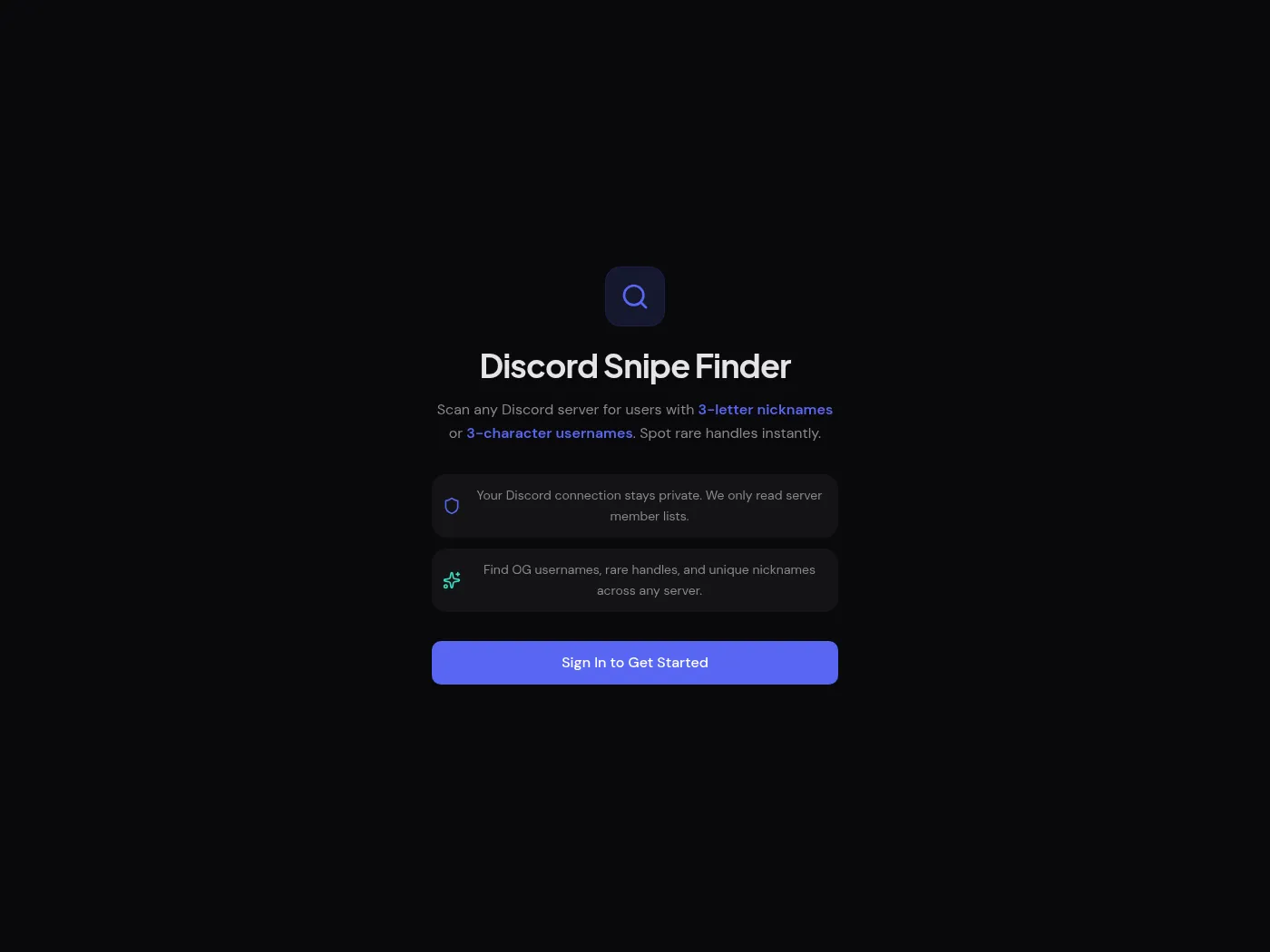 Discord Snipe Finder