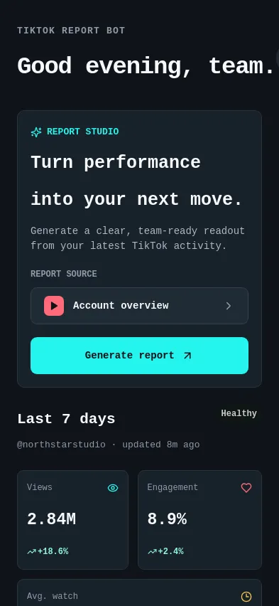 TikTok Report Bot