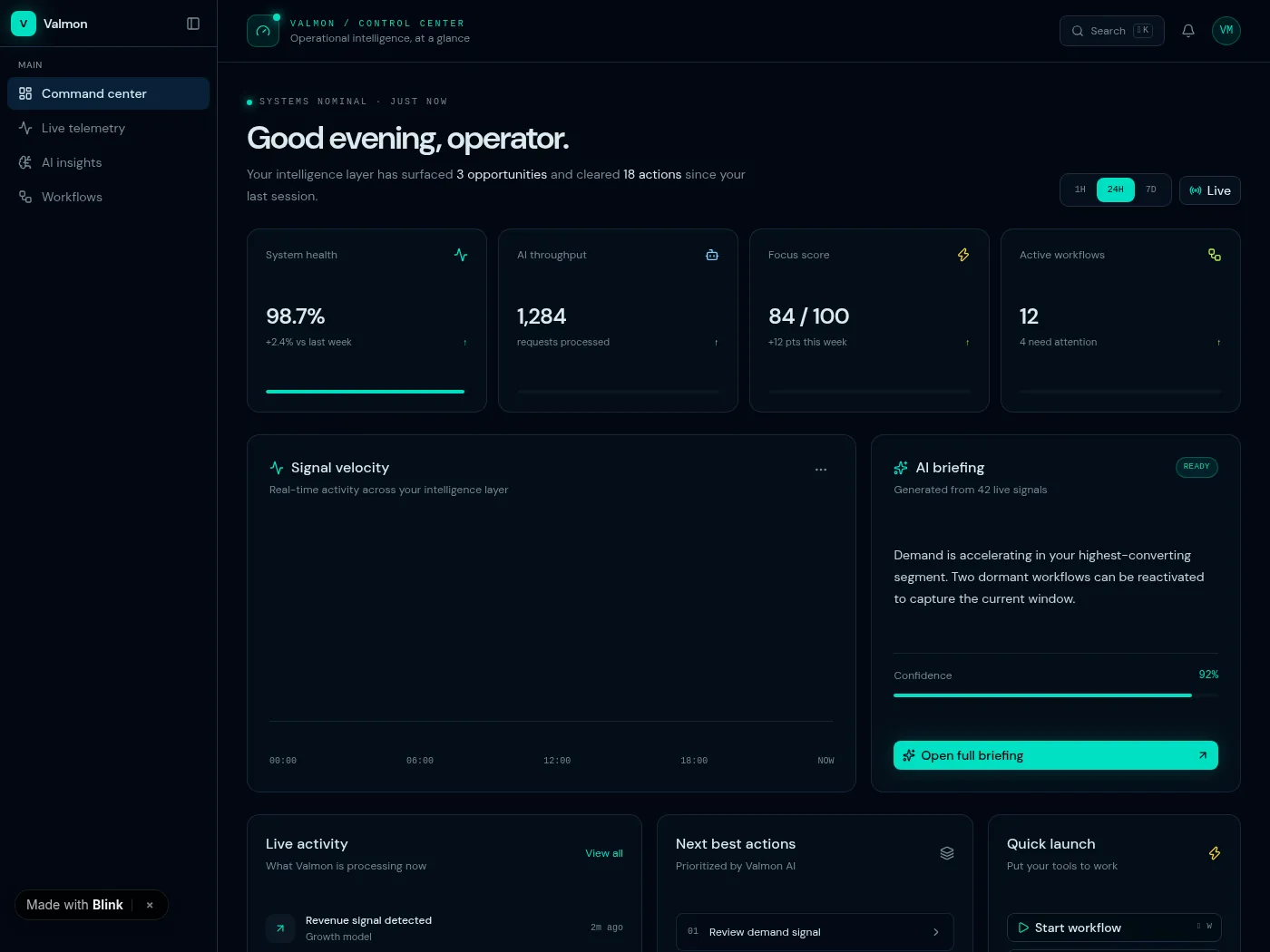 Valmon AI Dashboard