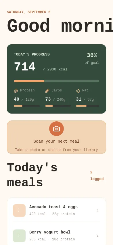 SnapMeal AI Tracker