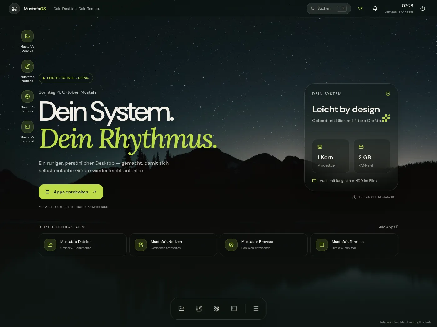 MustafaOS Web System