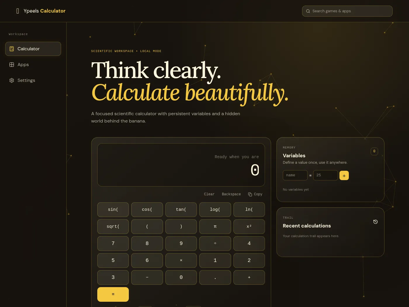 Ypeels Calculator Suite