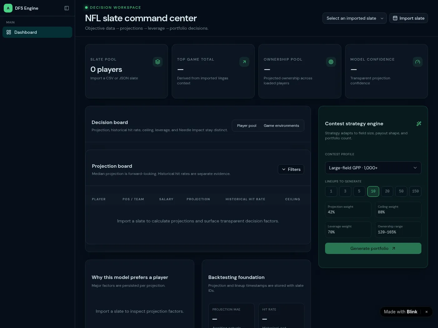 DFS Decision Engine