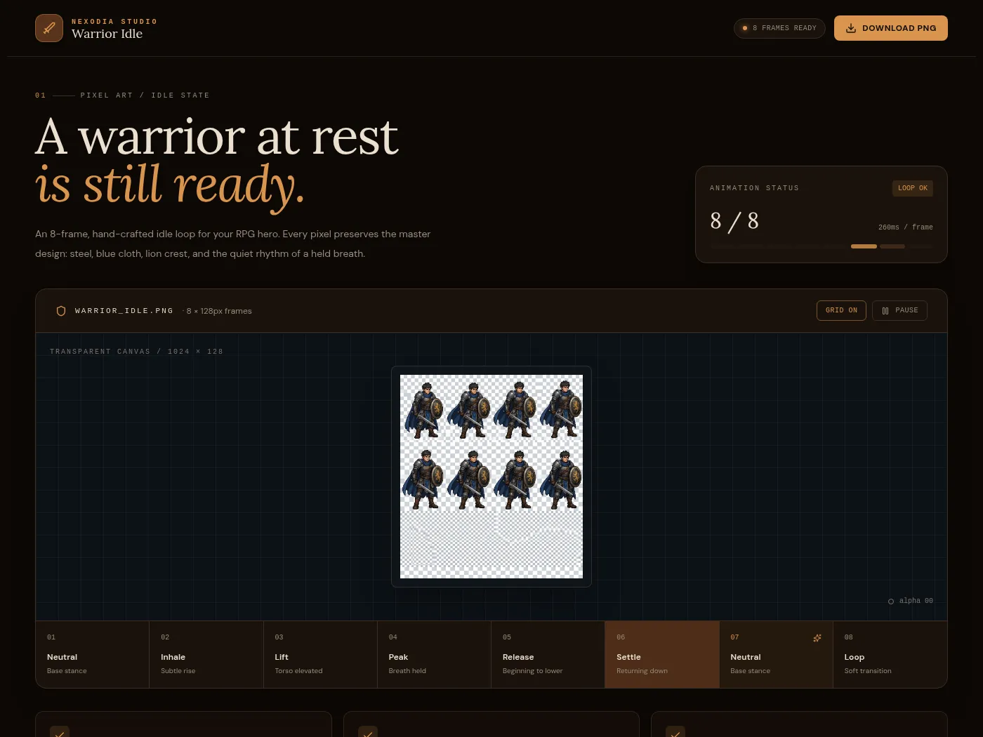 Warrior Idle Sprite Maker