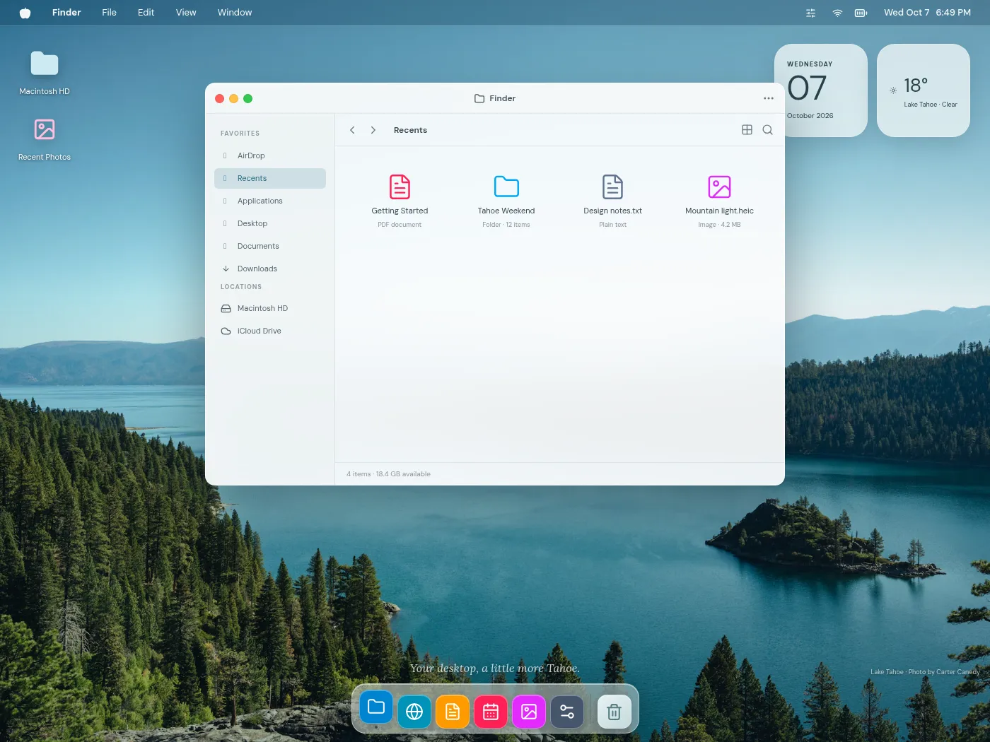 Tahoe Mac Web Simulator