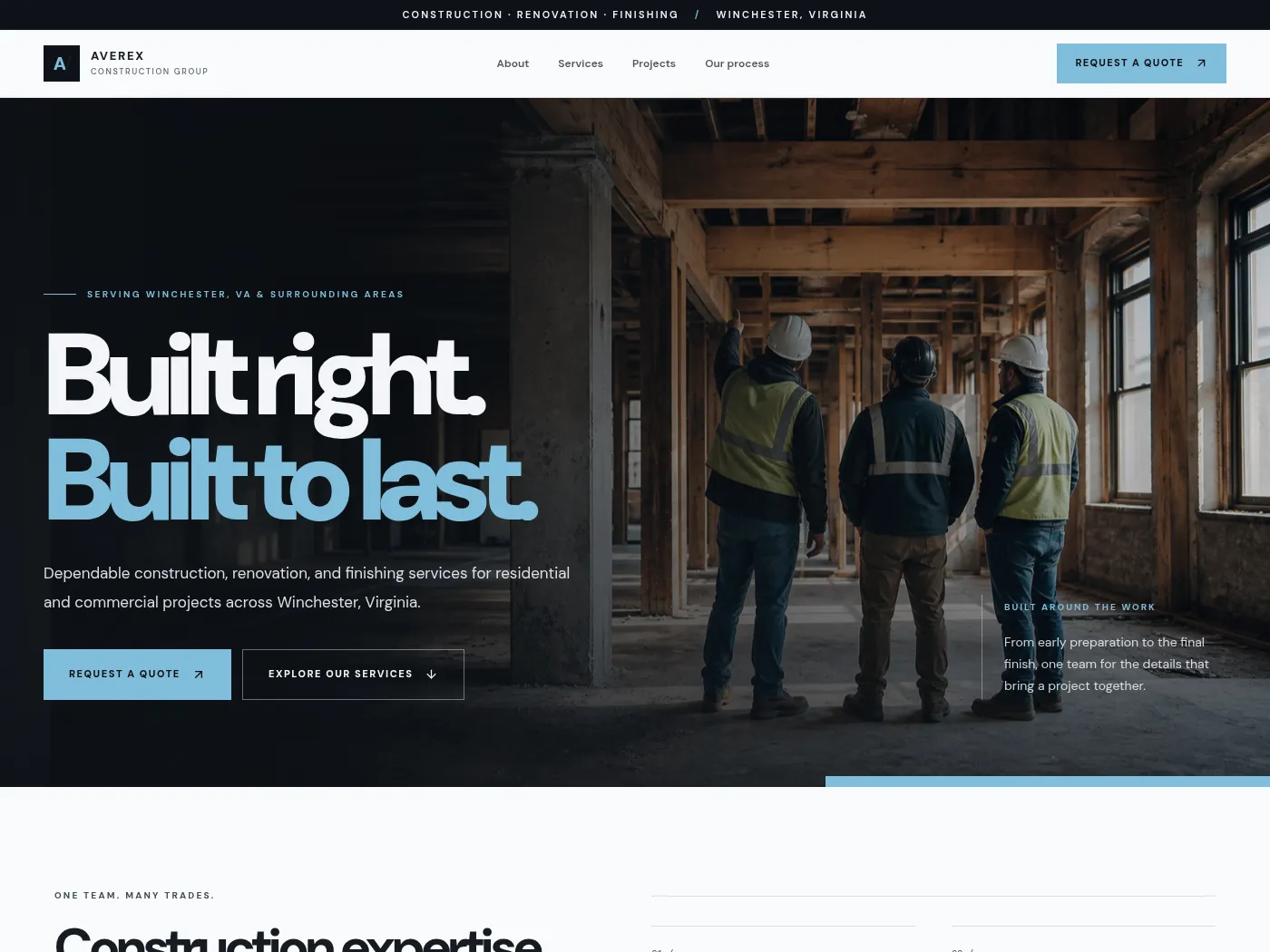 Averex Construction Website