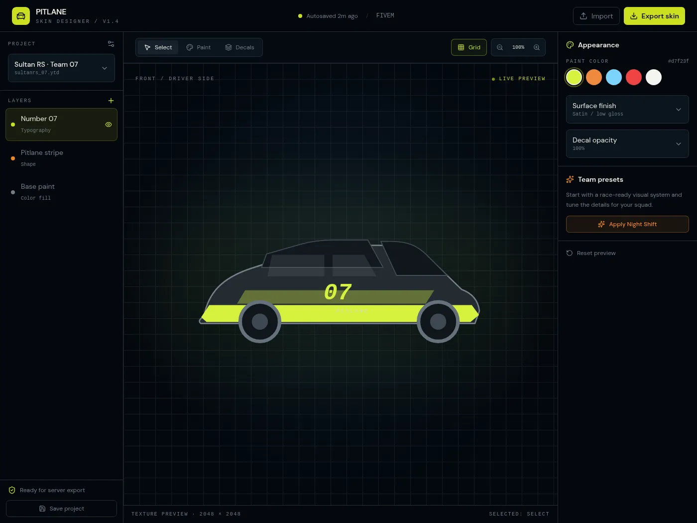 FiveM Skin Designer