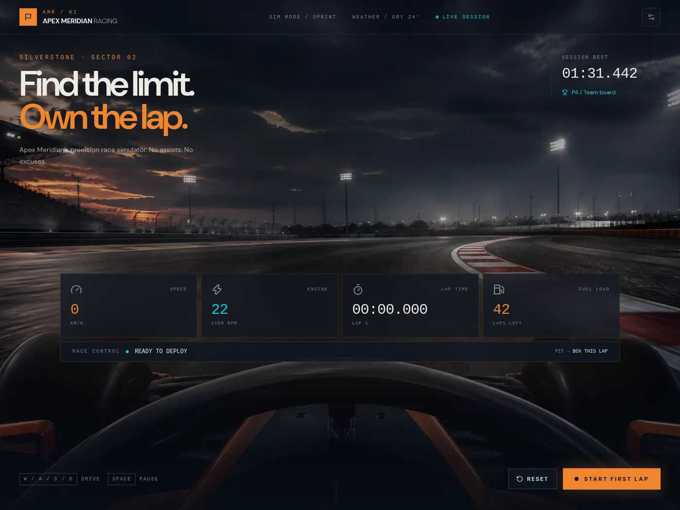 F1 Racer Web Sim