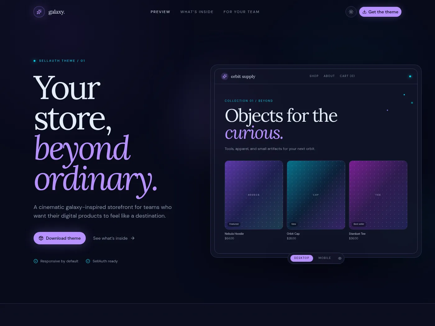 Galaxy Store Theme