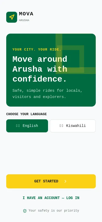 Mova Passenger App